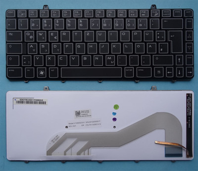 Tastatur Dell Alienware M11X R1 M11X-R1 V109002CK1 Backlit Keyboard ...