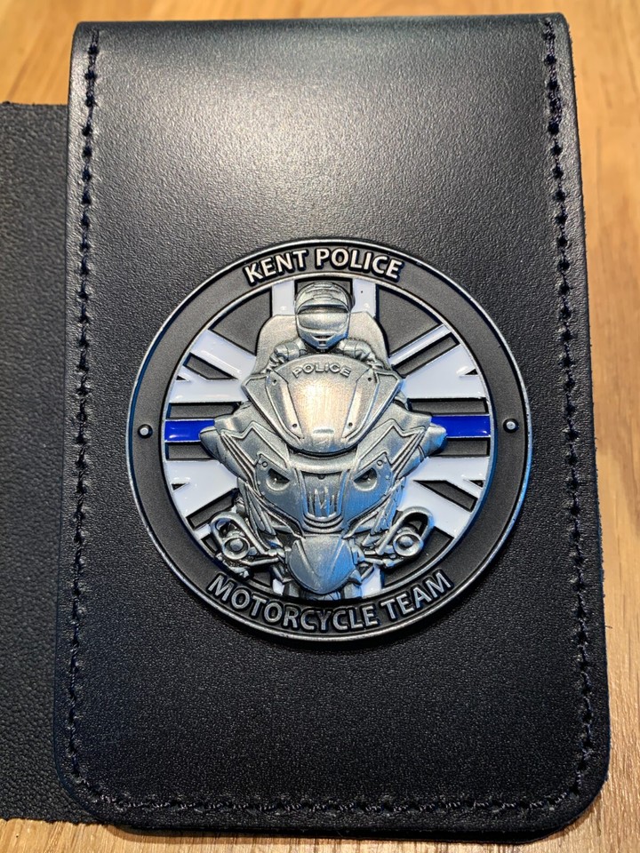 Commemorative Leather Wallet & Insignia - Kent Police Motorcycle Unit ...