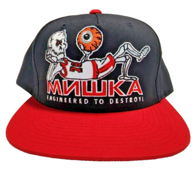 Mishka Men's Hat Black Red Starter Snapback Eyeball Baseball Streetwear ...