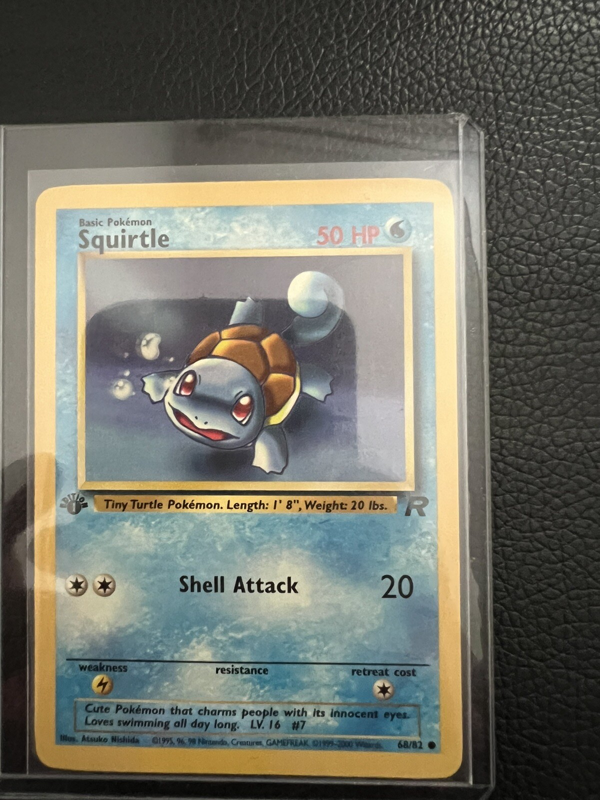 SQUIRTLE Pokemon Card - WOTC - 1st Edition - Team Rocket - 68/82 - NM ...