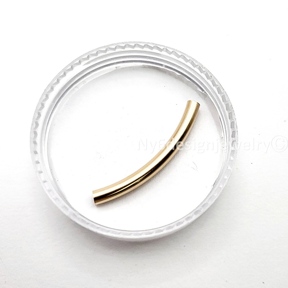 14K Gold Filled Tube Bar 1pc 3x30mm 2.7mm Hole Spacer Tubes Jewelry ...