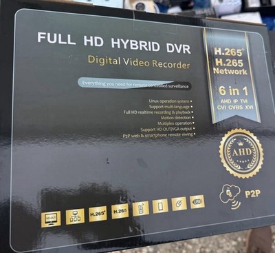 Full HD Hybrid DVR Digital Video Recorder Black H.265+ H.265 Network 6 ...