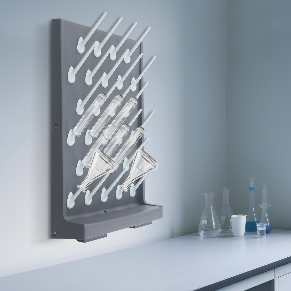 2PCs Lab Supply Wall Desk Drying Rack 52 pegs/27 Pegs Cleaning ...