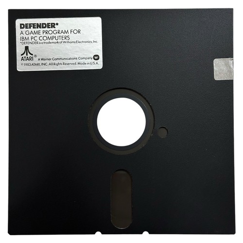 DEFENDER Vtg 1983 Atari Atarisoft IBM PC Video Game 5.25 Floppy Disk ...