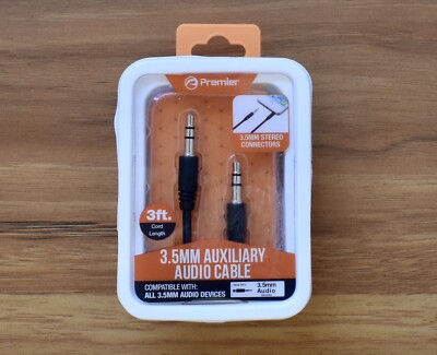 3.5mm Auxiliary Audio Cable - 3ft Cord Length NEW | eBay