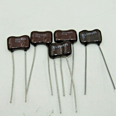 ( 5 PCS ) 1200pF 500V 5% Mica Dipped Capacitor Cornell Dublier | eBay