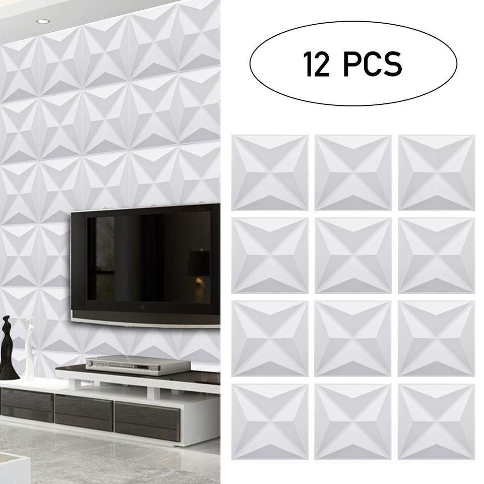12x Kitchen 3D Wall Panels Covering PVC Cladding Wallpaper Decorative ...