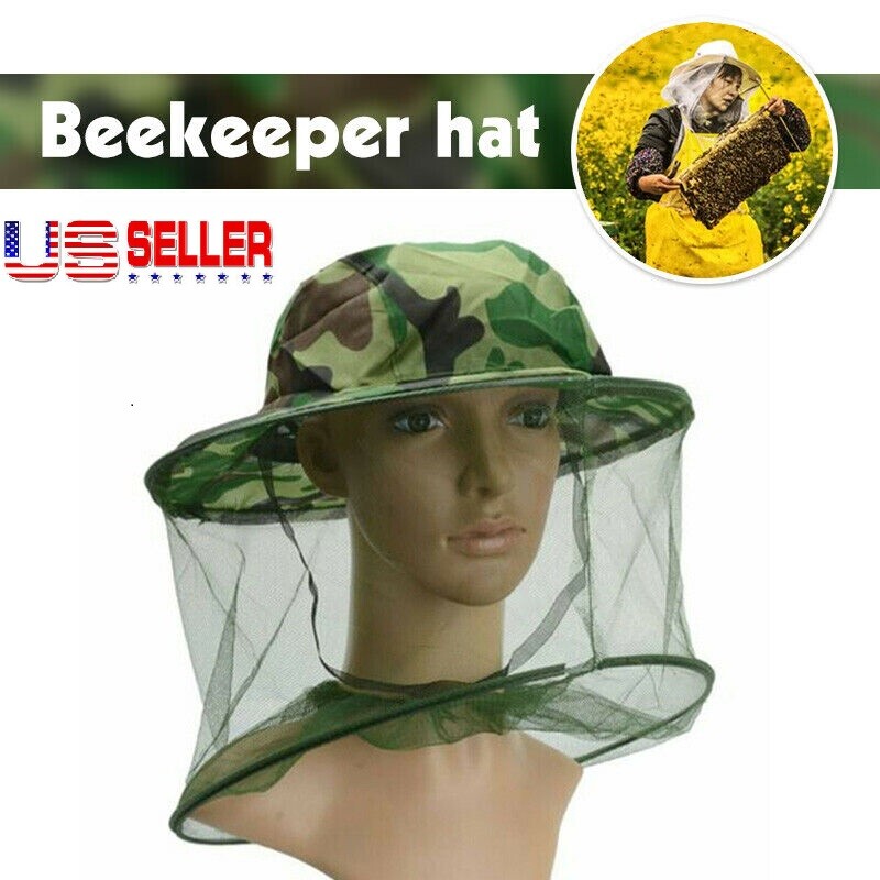 2×Beekeeping Veil Net Mesh Mask Beekeepers Bee Honey Hat Head Face ...