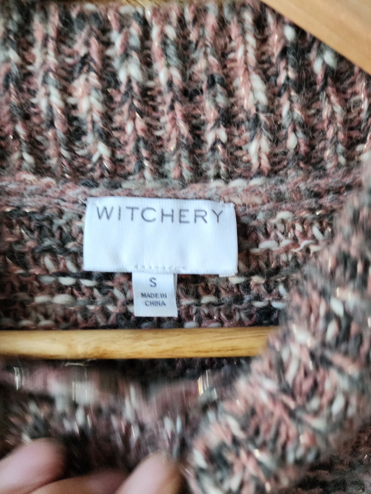 Witchery Pullover Cable Knit Mohair Wool Blend Sweater Jumper Size S ...