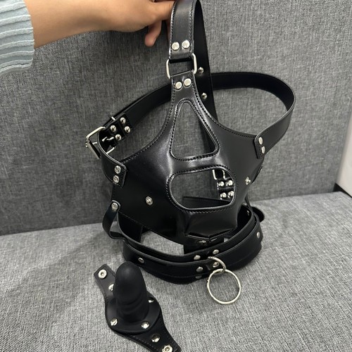 headgear Headhood Bondage Head Mask Harness With Removable Gag ...