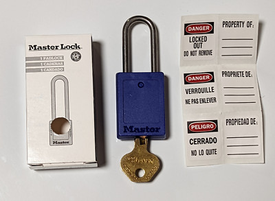 Master Lock Padlock, Keyed, S31 Blue 417 | eBay