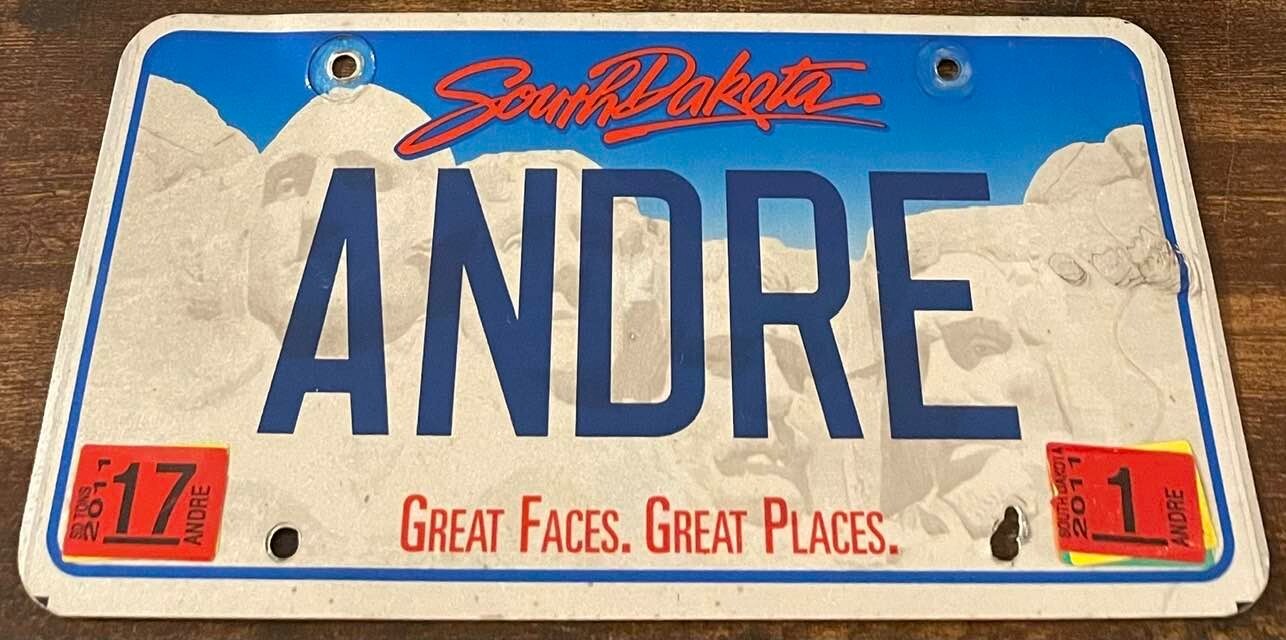 ANDRE Vanity License Plate South Dakota | eBay
