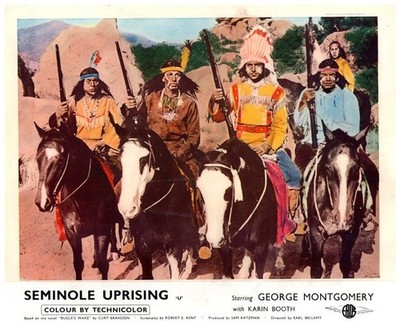 Seminole Uprising Original Lobby Card Western Indians on horseback with ...