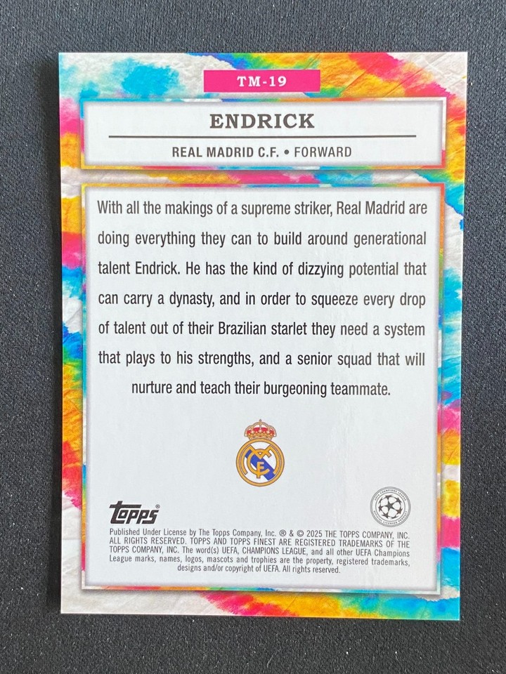 Endrick 2024-25 Topps Finest RC The Man SSP Case Hit #TM-19 | eBay