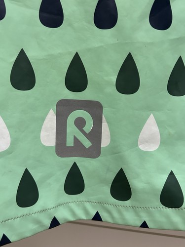 Reima Girls Green Raincoat Detachable Hood AOP Raindrops Size 10 EU ...