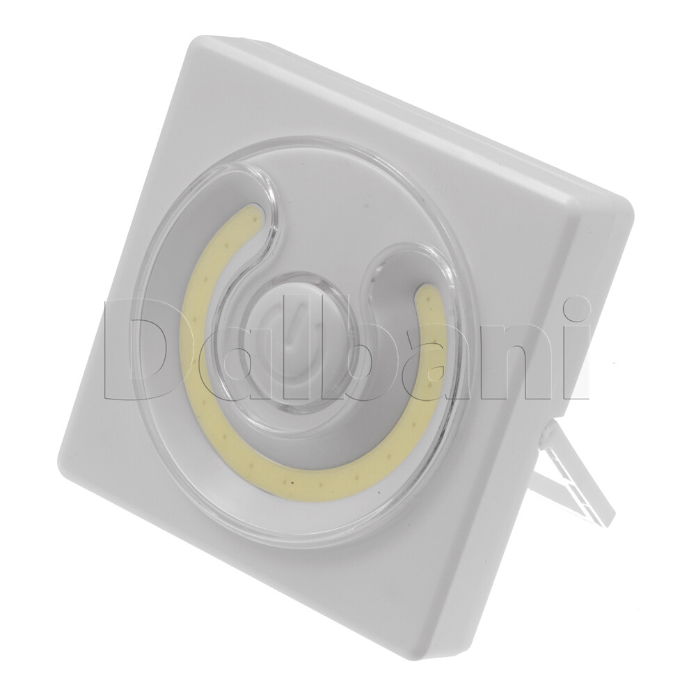 Round Night Light Switch Portable Easy Mount No Wire Push Button 4 AA ...
