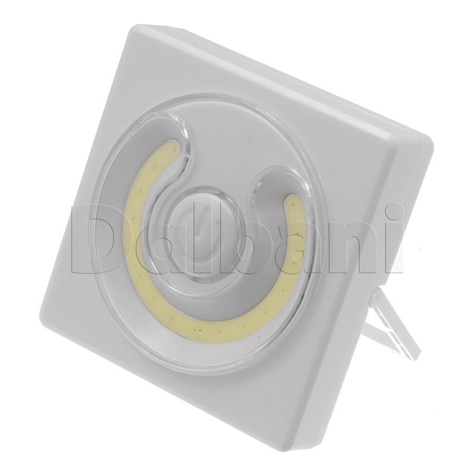 Round Night Light Switch Portable Easy Mount No Wire Push Button 4 AA ...