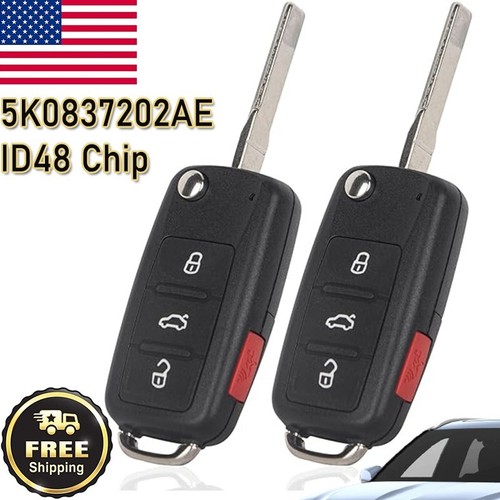 2x For 2011 2012 2013 2014 2015 2016 Volkswagen VW Jetta Keyless Remote ...