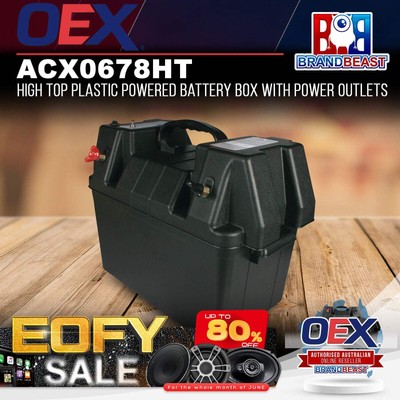 OEX ACX0678HT High Top Plastic Powered Battery Box With Power Outlets ...