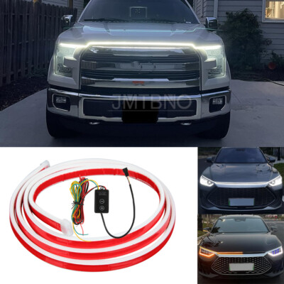 Start Scan Car LED Hood Light Strip DRL Turn Signal For Ford F-150 F ...
