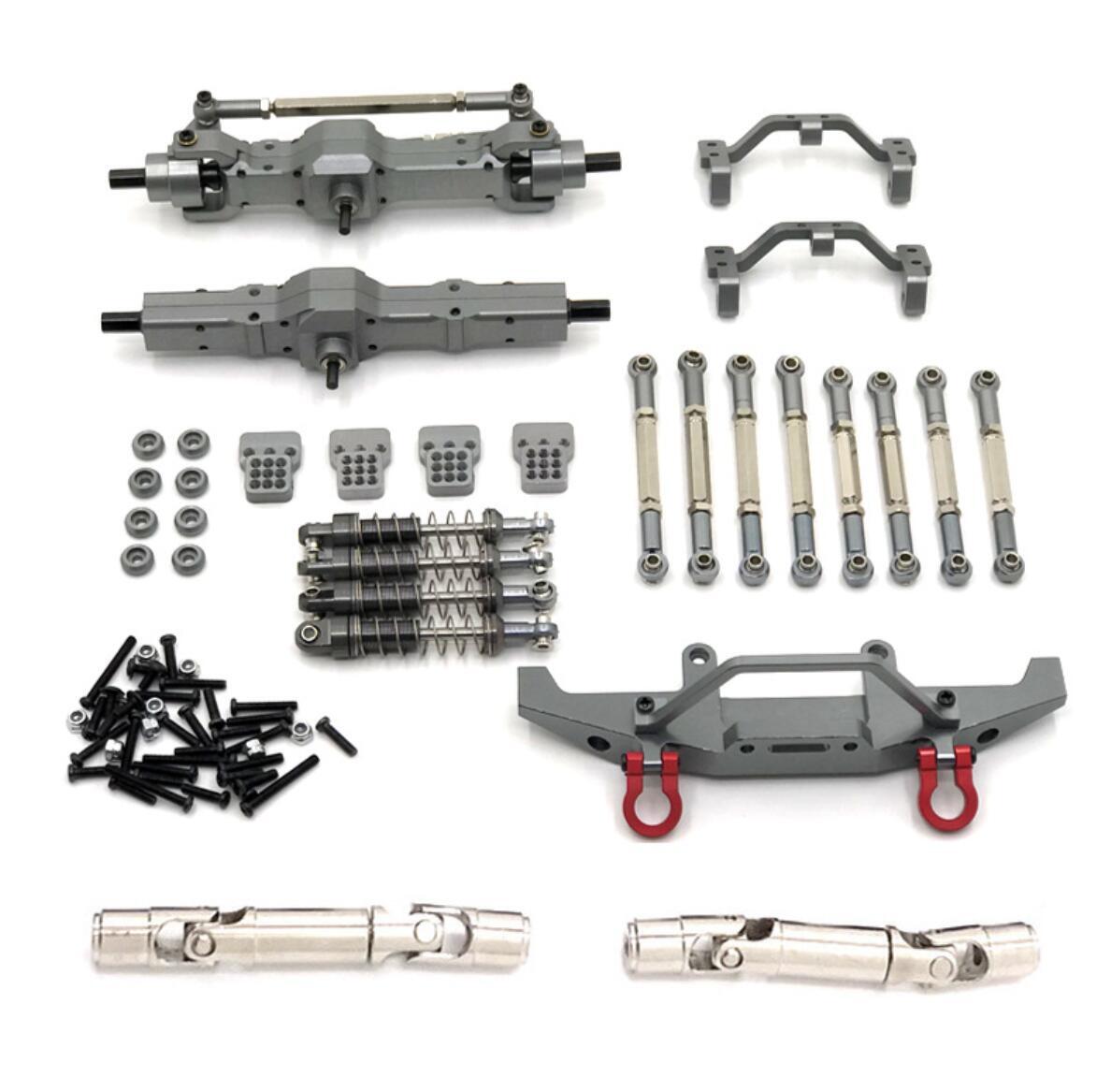 Alloy metal F/R Bridge Axle upgrade parts Kit For 1/16 WPL C14 C24 ...
