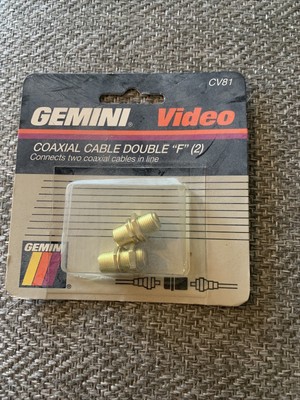 Gemini Video Coaxial Cable Double "F" (2) Connects Two Coaxial Cable in ...