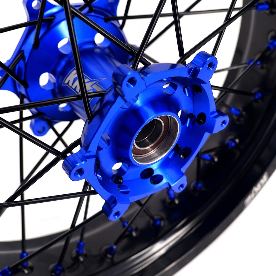 KKE 17" Supermoto Wheels fit Yamaha WR250F WR450F 2003-2018 Black Spoke ...