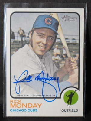 RICK MONDAY—2022 Topps Heritage Real One Autographs #ROA-RM—AUTO/SIGNED ...