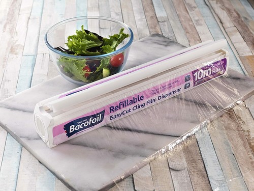 Bacofoil Refillable Cling Film Dispenser 35cm x 10m + 2 x Cling film ...