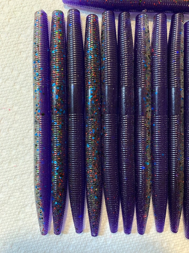 25ct Lot 5” Inch June bug Senko Style Stick Bait Soft Plastic Bass ...
