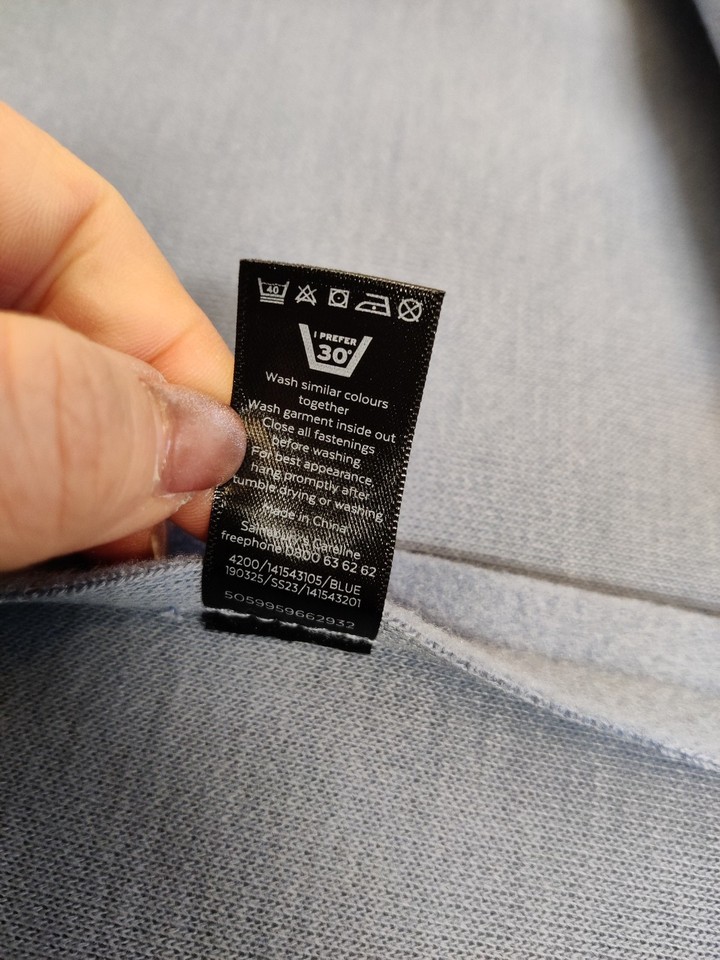 TU WOMAN COAT UK 22 BLUE DOUBLE BREASTED SMART LONG WINTER OVERCOAT ...