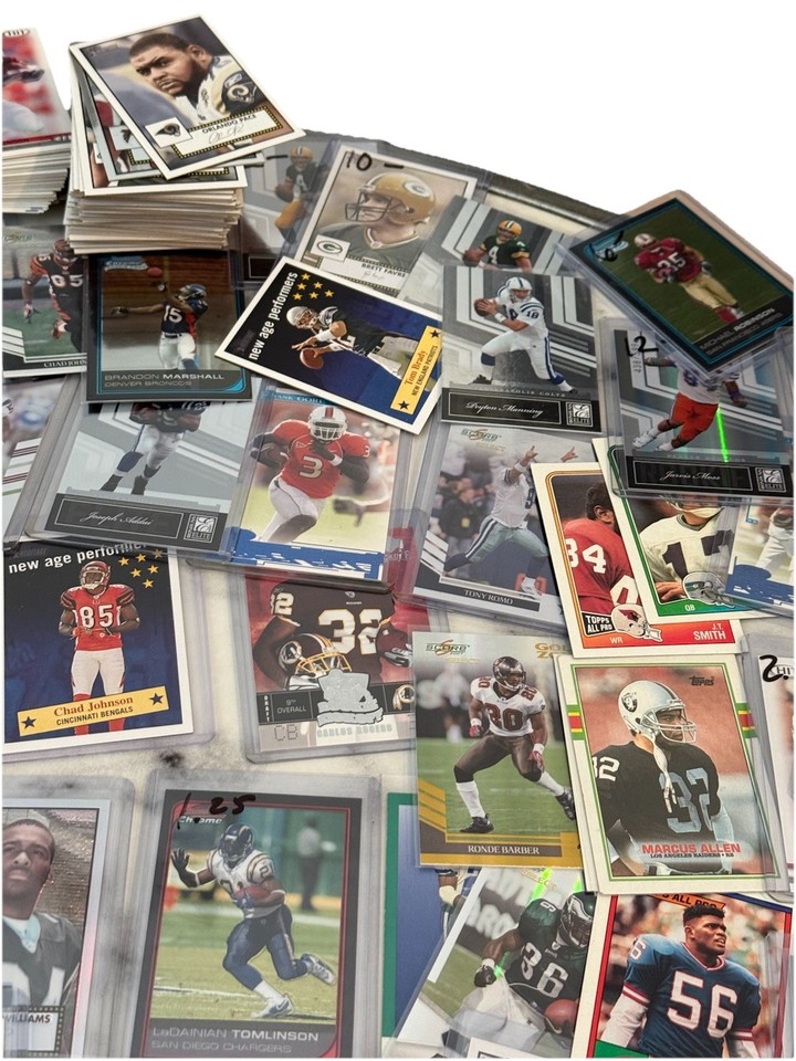 Huge Football Card Lot – 1,000+ Cards – Autos, Rookies, HOF, Patch ...
