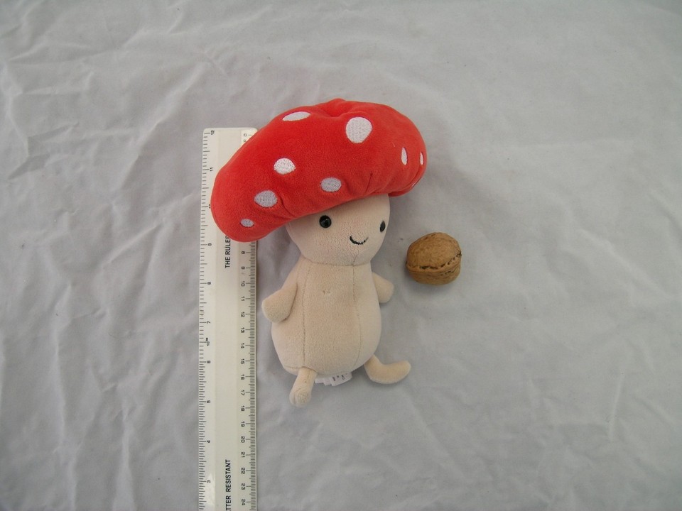 Rare Jellycat - Fun Guy Robbie - Retired Red cute mushroom soft plush ...