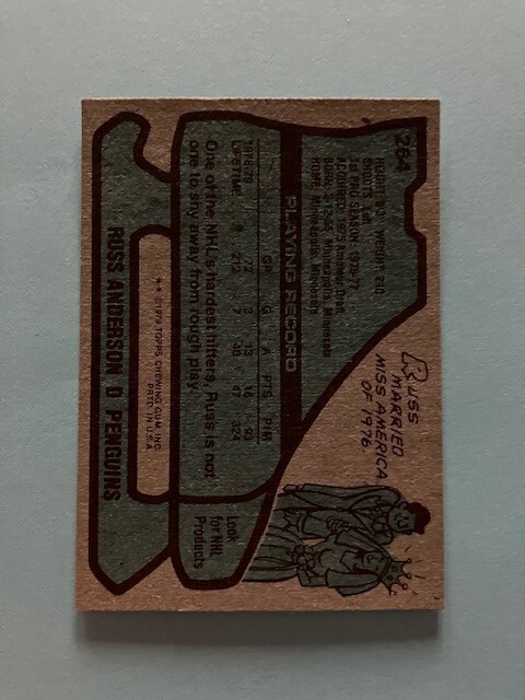 1979-80 Topps Hockey Russ Anderson Pittsburgh Penguins #264! Nrmnt! | eBay