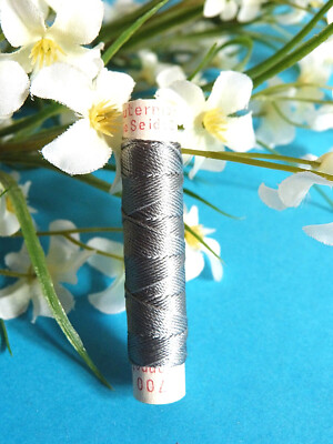 36B/Beautiful Bobbin of Pure Silk Thread Gutermann Dove Grey No. 700 | eBay