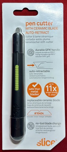 NEW Slice 10404 Pen Cutter Safe Ceramic Blade, 11X Longer Lasting vs ...