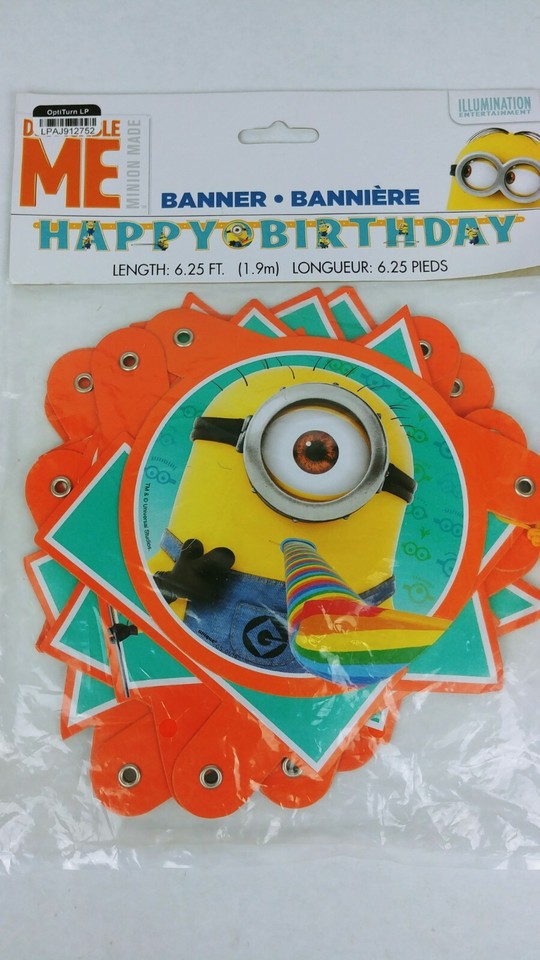 Despicable Me Birthday Banner 6.25 Foot new | eBay