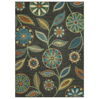 Minerva Textured Print Area Rug, Gray Multi, 5 x 7 | eBay