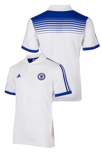 Core Chelsea Fc Adidas Polo Shirt White 2014 15 Short Sleeves Men | eBay