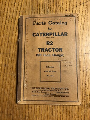 CAT Caterpillar 50 Inch Gauge R2 Tractor Dozer Crawler Parts Manual ...