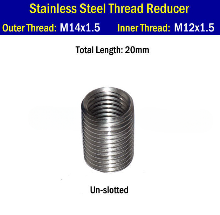 Thread Reducer M14 M14x1.5 to Female M12 M12x1.5 Fitting Male Insert ...