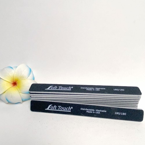 Soft Touch Square Black 7" Nail File Fine/Fine 180/180 grit 50 Pcs | eBay