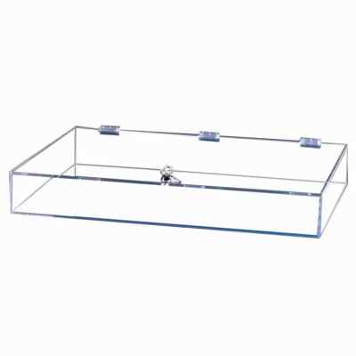Clear Acrylic Rectangle Table Top Locking Display Case 24-1/4" x 18-1/4 ...