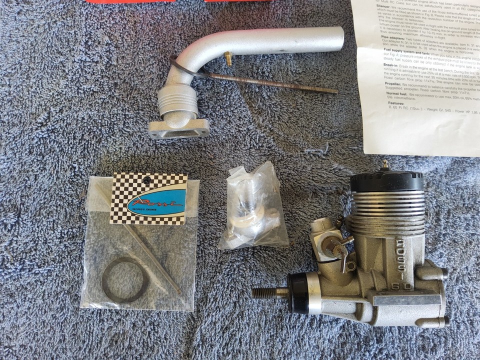 VINTAGE HUGE ROSSI R 60 RV - RC AEREO RACING GLOW ENGINE IN BOX | eBay