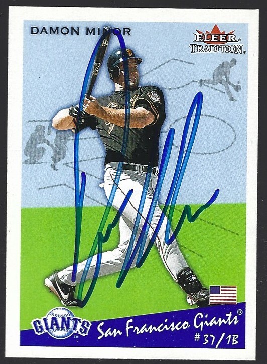 2002 Fleer Tradition Update #U182 Damon Minor IP autograph signed card ...