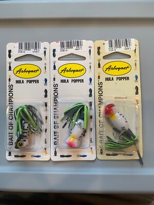 3 Packs Arbogast Hula Popper 3/16oz Coach Dog | eBay
