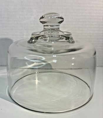 Vintage Clear Glass Cheese Dome w/Knob Cloche Replacement - No Plate | eBay