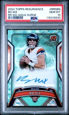 2024 TOPPS RESURGENCE RESURGENCE RC SIGNATURES AQUA SURGE BO NIX 202/ ...