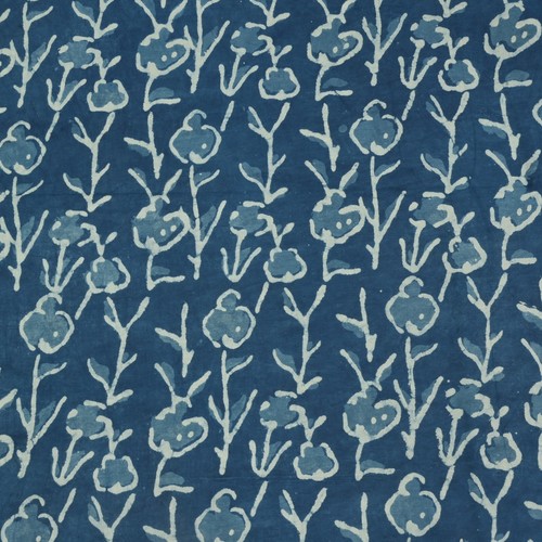 Multi Color By The Yard Indigo Blue Cotton Fabric Sewing Craft Floral ...