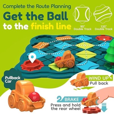 Road Breakthrough Kids Toys STEM Board Games - Logic Road Builder Brain ...